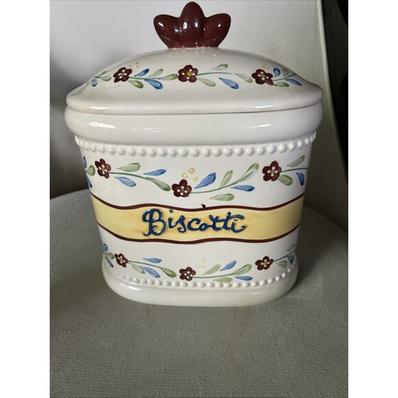Nonni's | Kitchen | Vintage Biscotti Cookie Jar Lid Nonnis Brand 1 ...